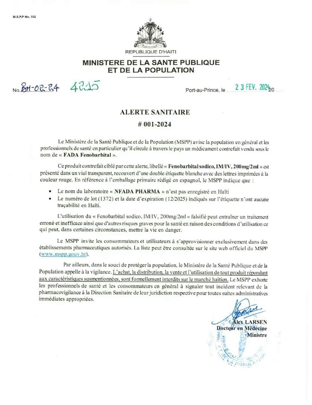 Le ministère de la Santé alerte sur la circulation d'un médicament ...