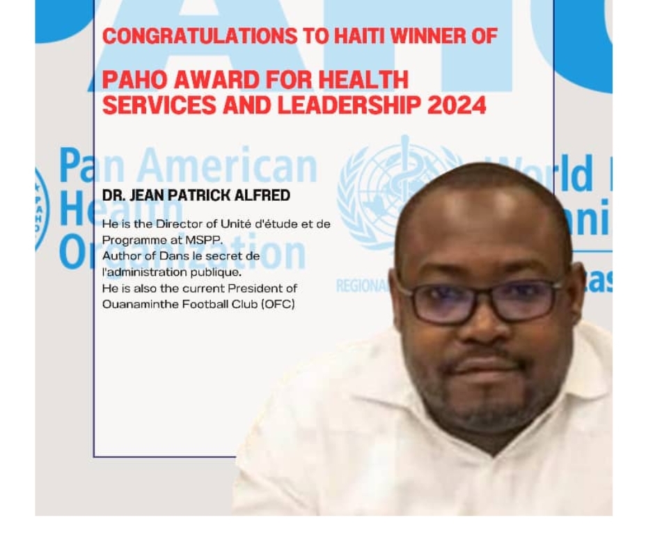 Dr Jean Patrick Alfred Wins OPS Award for Healthcare Service Management ...