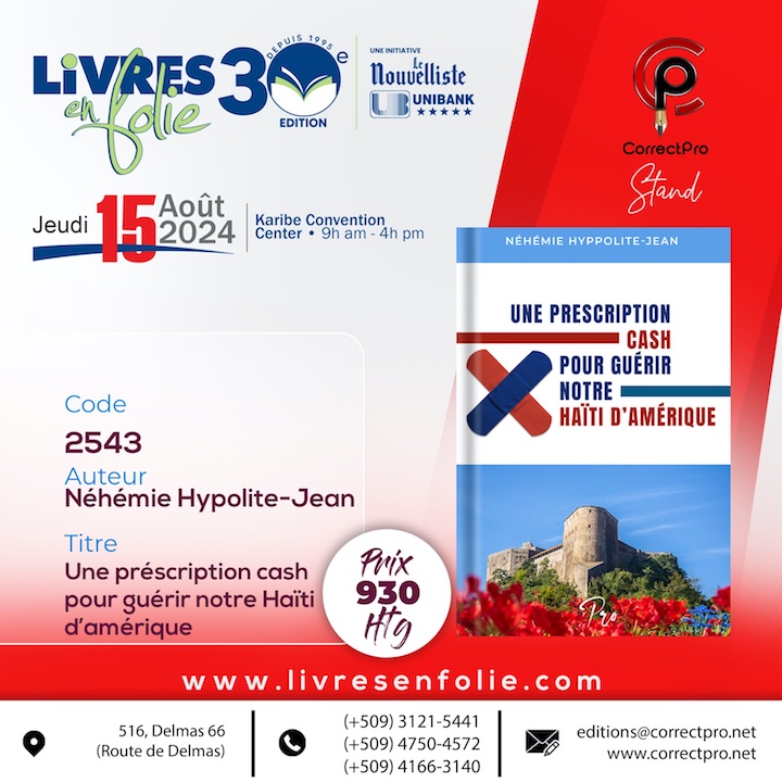 Une prescription cash pour guérir notre Haïti d'Amérique de Néhémie ...